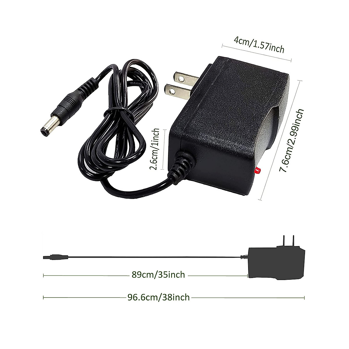 5Volt 2A DC Power Supply Adapter 5V Power Supply 10W AC Adapter 100V-240V AC to DC 5V 2A 1A Power Adapter Transformers Replacement Power Cord 5.5mm*2.5mm DC Plug