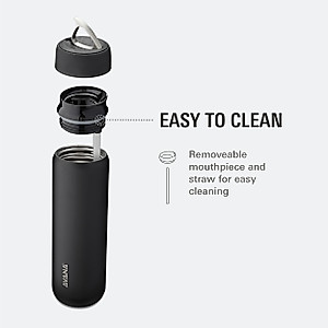 Avana Beckridge Stainless Steel Double Wall Insulated Water Bottle, 32-Ounce, Onyx