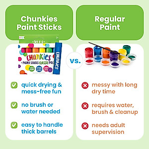 OOLY, Giftable Chunkies, No Brush or Water Needed, Twistable Paint Stick Set for Kids and Adults, Great for Any Project Including Posters, Cards, Scrapbooking, and Journaling, Set of 12
