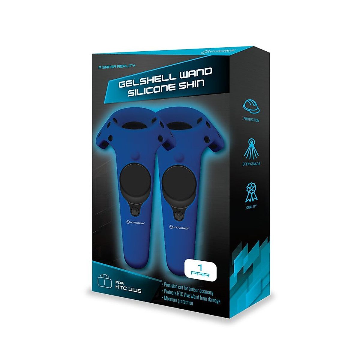 Hyperkin GelShell Controller Silicone Skin for HTC Vive Pro/HTC Vive (Blue) (2-Pack) GelShell Headset Silicone Skin for HTC Vive Pro (Blue)
