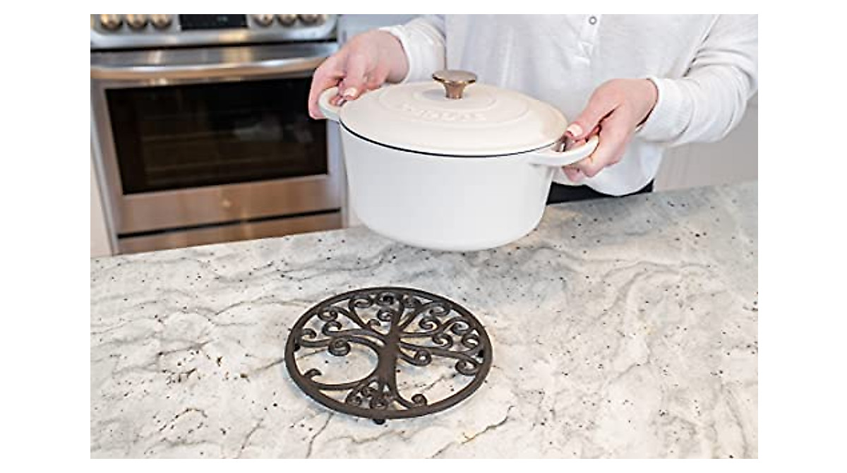 Gasaré Cast Iron Trivet - Tree of Life Design for Hot Dishes