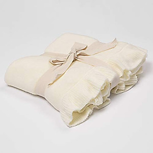 Best Home Fashion Ruffle Border Throw - Ivory - 50" W x 60" L - (1 Throw)