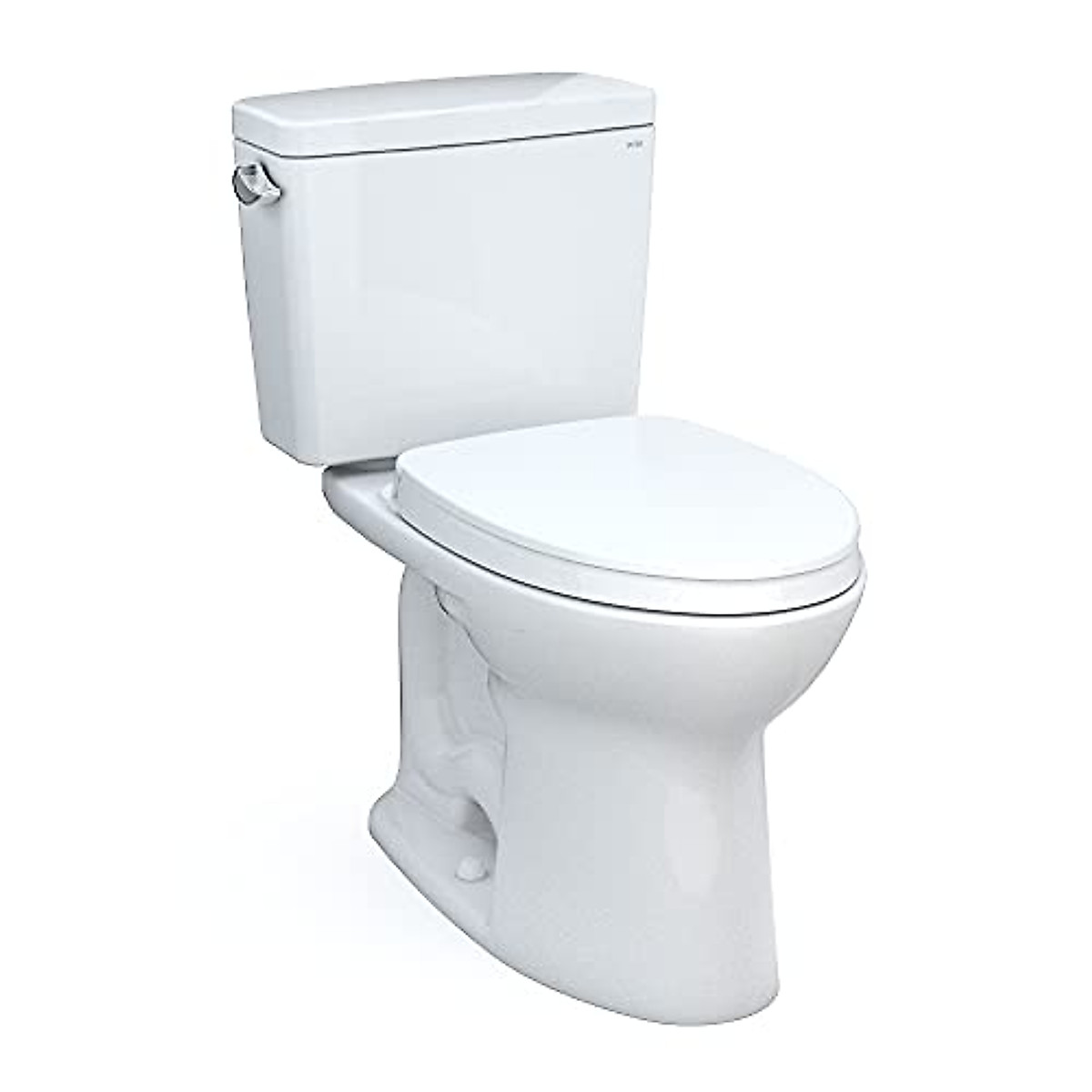TOTO Drake Two-Piece Elongated 1.6 GPF Universal Height TORNADO FLUSH Toilet with CEFIONTECT and 10 Inch Rough-In, Cotton White - CST776CEFRG.10#01