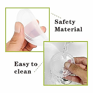 Oui Yogurt Jar Lids, 48 Pcs Oui Yogurt Jar Lids Set, Clear Plastic Jar Replacement Lids Compatible with Oui Yogurt Jars, Lids for Oui Yogurt Jars
