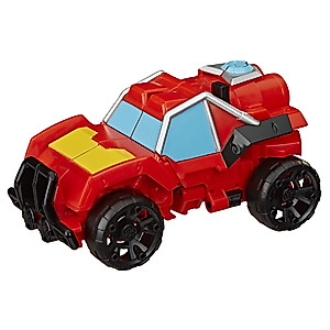 Transformers Playskool Heroes Rescue Bots Academy Hot Shot Converting Toy Robot, 6-Inch Collectible Action Figure Toy for Kids Ages 3 and Up