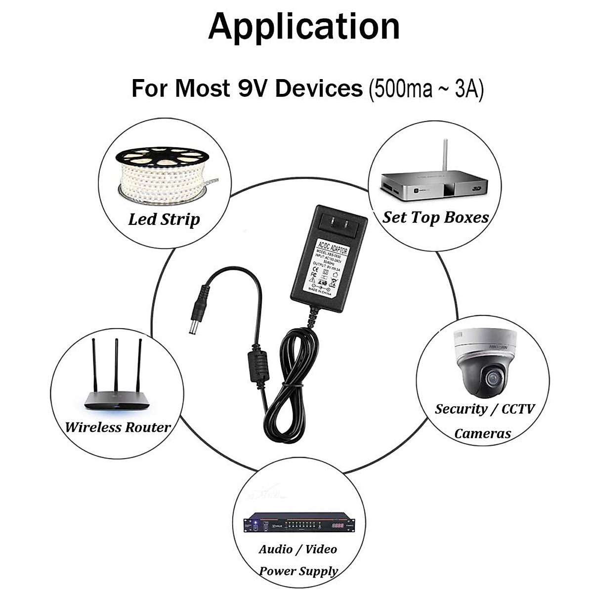 AlloverPower 9V 3A 27W DC Power Supply Adapter Power Cord Charger for Schwinn Exercise Bike or Arduino UNO R3, for Crosley Cruiser CR8005A, for Elliptical Trainer【NOT for Pedal】