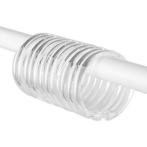 Kutesna 24 PCS Clear Plastic Shower Curtain Rings, Easy Snap Closure Shower Curtain