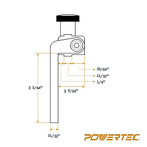 POWERTEC 71856 48"x4 Universal T track with 1 Pc 3" T track Flip Stop for Woodworking, Double-Cut Profile T track with Fence Flip Stop