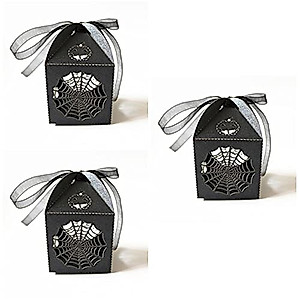PRETYZOOM 150 pcs with Horror Halloween Bags Ribbon Bag Christmas Out Hallow- Birthday Theme &amp; Party Portable Style Ribbons Spider Wedding and Supplies Hens Decoration Favor Web Holder
