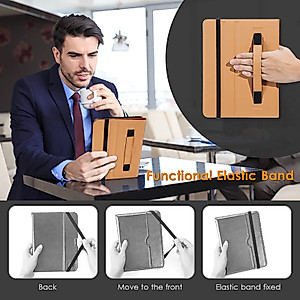 DTTO for iPad Mini 7th/6th Generation Case 8.3 Inch 2024/2021, Premium Leather Business Folio Stand Cover for iPad Mini 7 (A17 Pro) / Mini 6 with Pencil Holder-Multiple Viewing Angles, Brown