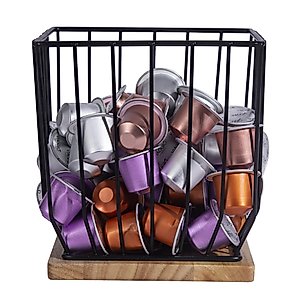 BYTEAIDREX Extra-Large Coffee Pod Holder,K Cup Holders for Counter Small Space,K Cup Storage,Coffee Pod Basket,Coffee Station Organizer,Coffee Bar Accessories.