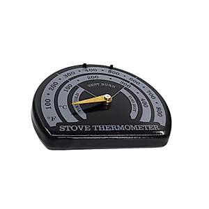 Tebatu Barbecue Tool,Magnetic Wood Fireplace Fan Stove Thermometer with Probe Household