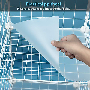 TomCare Cube Storage 6-Cube Metal Wire Cube Organizer Cube Shelves Storage Cubes Closet Organizer DIY Wire Bookshelves Storage Grids Modular Wire Cubes Bookcase for Bedroom Home Office, White