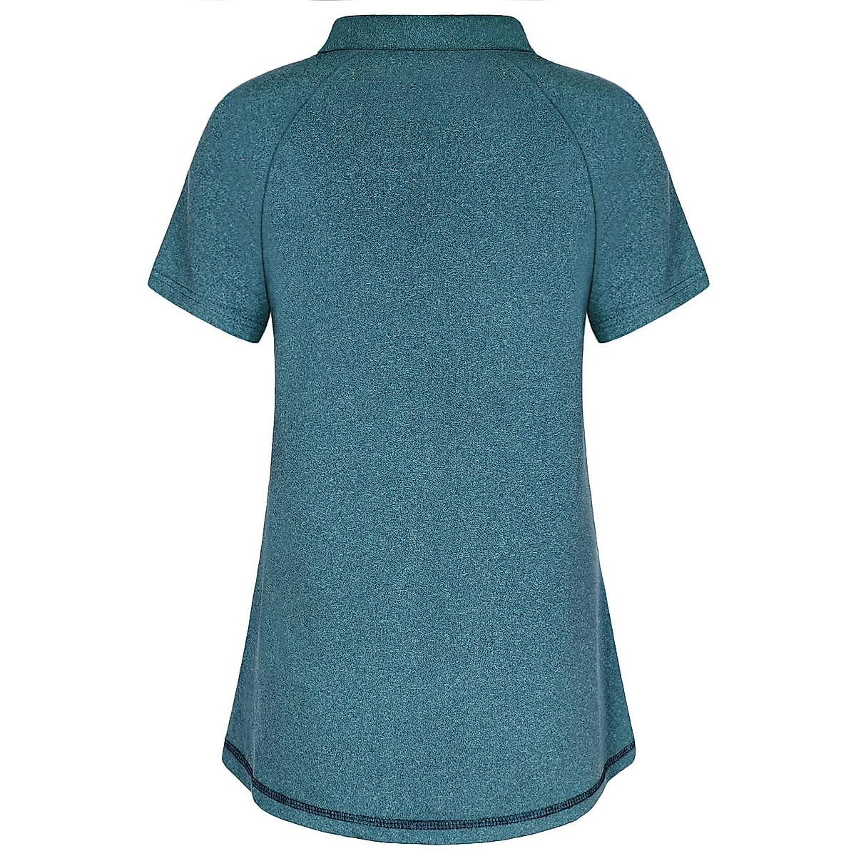 Vldnery Plus Size Women's Polo Golf Shirt Moisture Wicking Workout Zip Yoga Top Shirt (2XL)