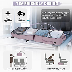 Getravel Travel Backpack, Carry On Backpack, Personal Item Bag for Airlines, Lightweight Casual Work College Gym Hiking Daypack Weekender bag, Laptop Backpack, Light Purple