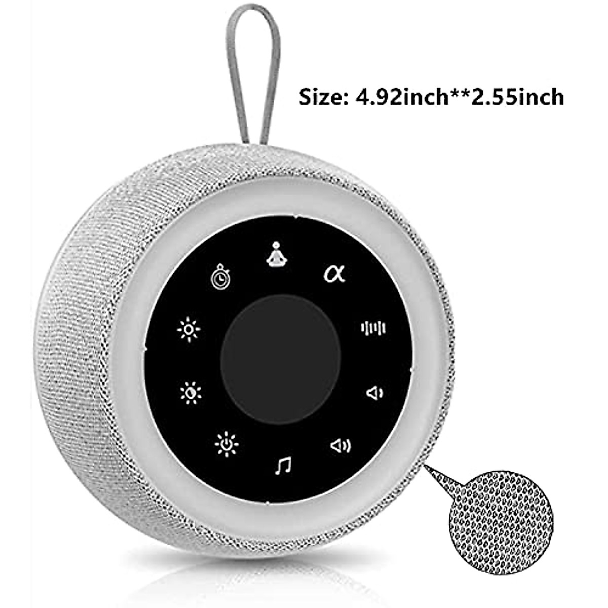 [2 in 1] White Noise Machine, Sleep Sound Machine with 7 Colors Night Light, 32 Soothing Sounds, Built-in Battery & Headphone Jack, Portable Sound Machine for Sleeping Baby, Adult and Sound Therapy