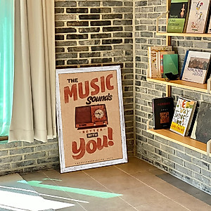 QUEENLINK Cork Board, White Framed Bulletin Board for Wall, 36” x 24” Wall Mounted Vision Board Decorative Poster Board with 10 Push Pins for Home & Office