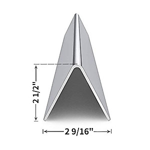 SHINESTAR 15.3-Inch Durable Flavorizer Bars Replacement for Weber Spirit & Spirit II 300 Series (Front Control) Grill Parts, Stainless Steel, 5-Pack