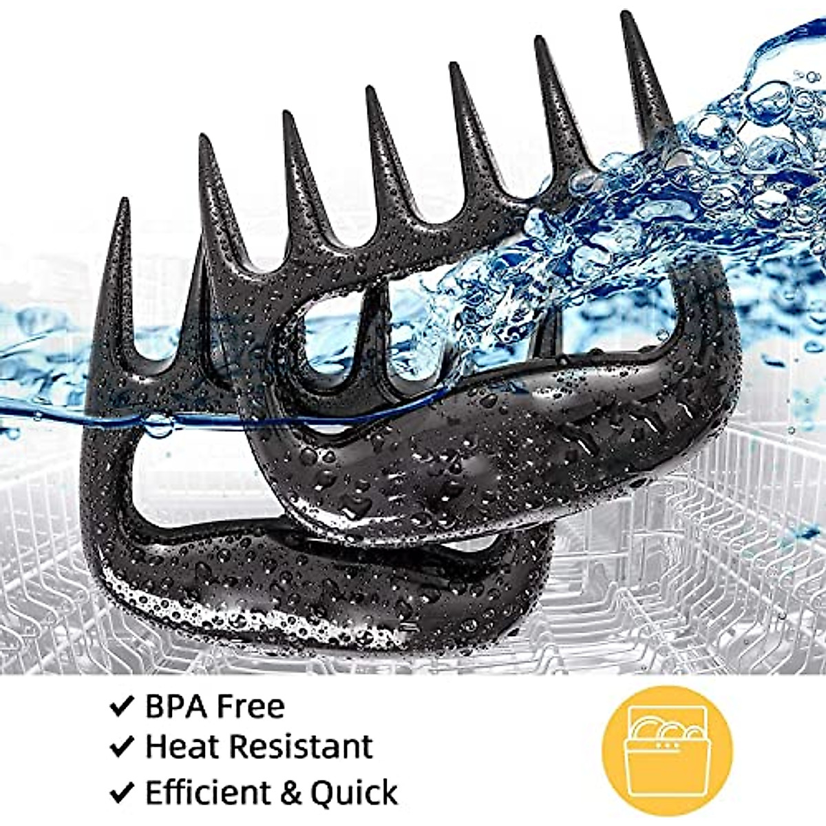 WANGDAJIEDIAN 2pcs Meat Claws Meat Shredder for Shredding Meat Bear Claw BBQ Pulled Pork, Chicken, Turkey, Beef - Dishwasher Safe for Smoker or Slow Cooker