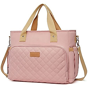 BOSTANTEN Cooler Bag, Insulated Soft Cooler Bag 13L Large Lunch Bag Cooler Tote Bag with Removable Shoulder Strap, Pink