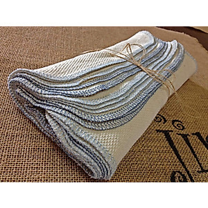 Winter Chill Blue Natural Reusable Paperless Towels - One Dozen washable reusable paper towels for kitchen, Eco Friendly Sustainable Washable Paper Towel roll, paperless paper towels reusable napkins