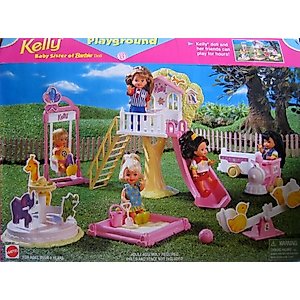 Barbie Kelly Playground Playset w TREE HOUSE, Slide, Ladder & MORE! (1997)