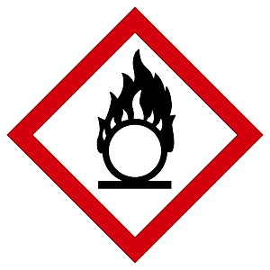 GHS/HazCom 2012: Hazard Class Pictogram Label, Flame Circle, 1/2" each (Pack of 1820)