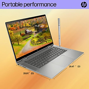 HP Envy x 360 Touchscreen 2-in-1 Laptop, 15.6" FHD 1920 * 1080 Touchscreen 60Hz, AMD Ryzen 5 7530U (Beat i7-1165G7), 32GB RAM, 1TB SSD, Stylus Pen, Backlit KB, Wi-Fi 6, HDMI, Windows 11 Home, Grey
