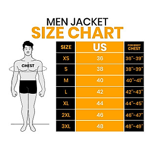 VarsityBlend Leatherman: The Ultimate Men's Wool & Leather Jacket for College Fashion (as1, alpha, s, regular, regular, Orange/white)