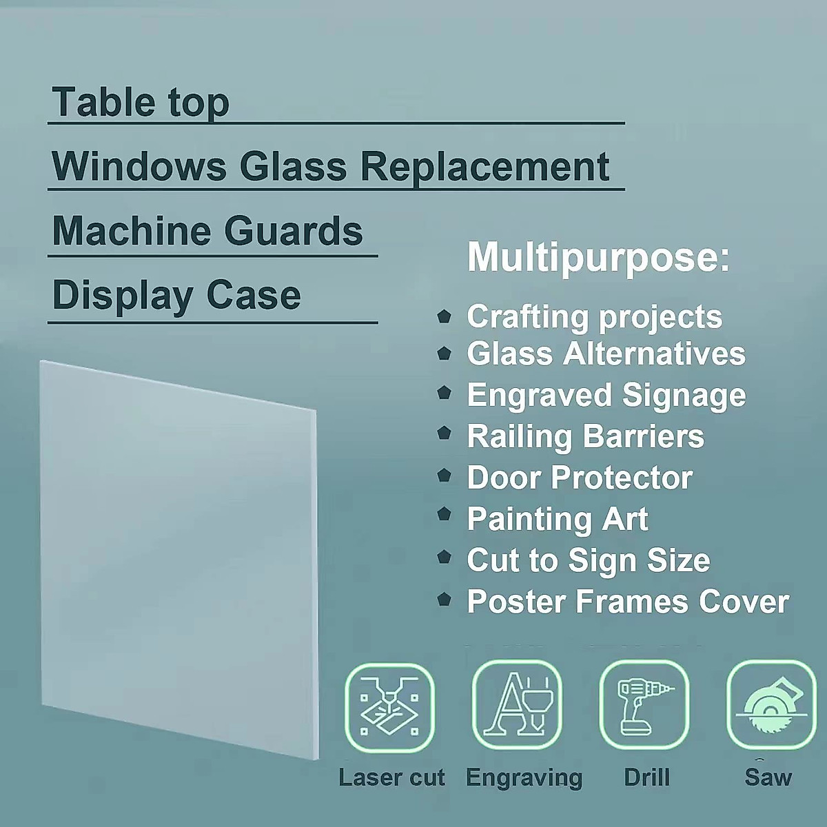 GetWant 2 Pack 24x48 Plexiglass Sheets, 1/8 inch Thick Clear 24x48 Acrylic Plexiglass Sheets, 24x48 Acrylic Board Plexiglass Panel for Display Case, Signs, Crafts, Skylight, Light Project