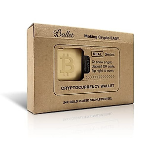 Ballet REAL Bitcoin, Gold Edition - The Easiest Crypto Cold Storage Card, Cryptocurrency Hardware Wallet with Multicurrency and NFT Support (Single)