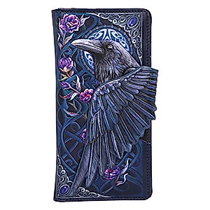 Nemesis Now Embossed Purse, Gothic Wallet, 18.5cm - Ravens Flight