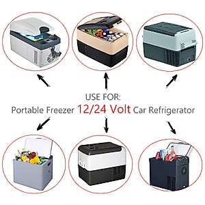 12V/24V DC Power Cord Cigarette Lighter Plug Car Refrigerator DC Power Cable Compatible with Alpicool/Dometic/ARB/Ausranvik/ICECO Portable Car Refrigerator Fridge