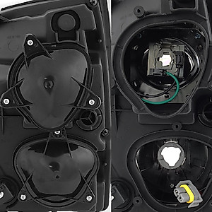 AKKON - For 2008-2014 Cadillac CTS Passenger Side Projector Headlight Assembly Chrome Housing Clear Lens