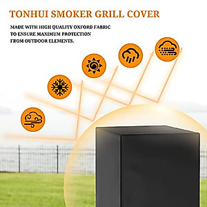 Tonhui Cover for Masterbuilt 40-Inch Electric Smoker, Smoker Grill Cover Heavy Duty Waterproof (23.2 x 16.9 x 38.6 inch)
