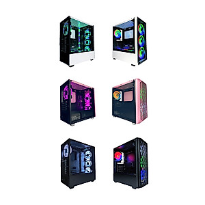 Apevia TL42-RGB Twilight 120mm Silent Dual-Ring RGB Color Changing LED Fan with Remote Control, 28x LEDs & 8X Anti-Vibration Rubber Pads w/ 2 Magnetic LED Strips (4+2-pk)