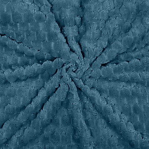 XKY Fleece Throw Blankets, Super Soft Flannel Cozy Blankets for Adults, Home Fleece Throw Blanket for Couch or Bed, Throw Size Warm Plush Blankets for All Season (70"×80", Blue)