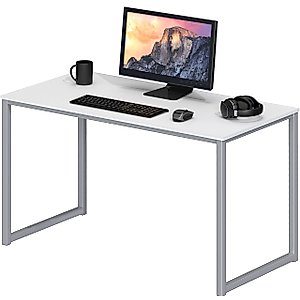 SHW Mission 40-Inch Home Office Computer Desk, White