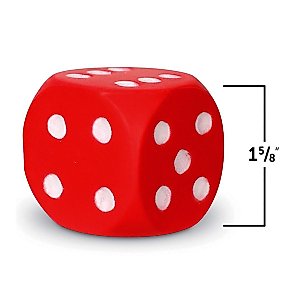 Learning Resources Foam Dice: Dot Dice, Red and Blue 6-Sided Foam Dice, Early Math Skills, Set of 2, Grades PreK+, Ages 3+