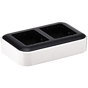 Arlo Dual Charging Station - Arlo Certified Accessory - Charge up to Two Batteries, Works with Arlo Rechargeable Batteries (VMA5400) and Arlo XL Rechargeable Batteries (VMA5420) Only - VMA5400C