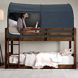 LEEDOR Bed Tent Dream Tents Bed Canopy Shelter Cabin Indoor Privacy Warm Breathable Pop Up Twin Size for Kids and Adult Patent Pending PitchBlack(Mattress Not Included)