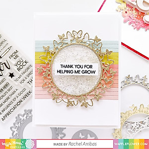 Waffle Flower Shaker Cover - Slim Circles - 1/8" Deep Low Profile Plastic Clear Shaker Pourch Covers to Create Shaker Cards to Send Through Regular Mail. 2.2", 1.45", and 0.7" Circles