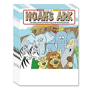 ZOCO - Noah's Ark - Religious Coloring Books (25 Bulk Pack, Without Crayons) - Christian Activity Books for Kids - Sunday School Crafts