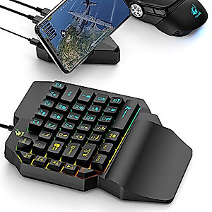 Zeafree 3 in 1 Gaming Keyboard Mouse Converter Combo for Smartphone PC PUBG Mobile Game Accessories