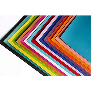 Faux Leather Sheets for Crafts, 16PCS/Set Leather Fabric 8.3" x 12"(21cm x 30cm) A4 Synthetic Leather Fabric Sheets for Leather Earrings Bows Making PU Fabric Leather for DIY Projects (Thin Material)