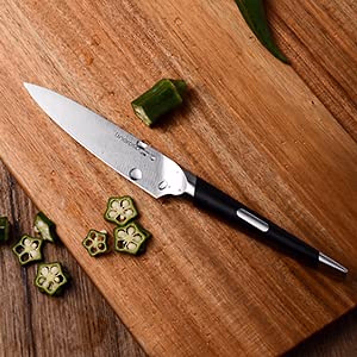 linoroso Paring Knife Fruit Knife Ultra Sharp Small Kitchen Knife- 4.5 inch Precision Forged German High-Carbon Stainless Steel Peeling Knife with Exquisite In-Drawer Knife Block - MAKO Series