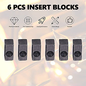 6 PCS Insert Blocks, Electric Guitar Tremolo Bridge Saddle Pro String Lock Insert Blocks for Electric Guitar Bridge Saddle Floyd Rose Block Floyd Rose Saddle Blocks