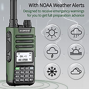 BAOFENG GM-15 Pro GMRS Radio(Upgrade of UV-5R) Handheld Radio,NOAA Weather Receiver & Scan Radio,GMRS Repeater Capable, Rechargeable Long Range Two Way Radio with USB-C Charger