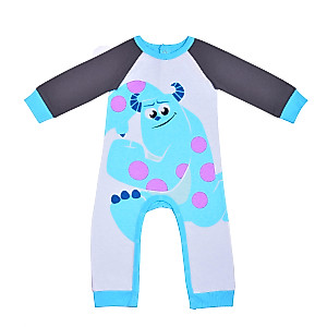 Disney Baby Monsters Inc Mike and Sully Coveralls, Blue, 6 Months (Pack of 3)