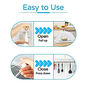 Comforer 4 Pack Food Cover Mesh Food Tent, 2 * 17 Inches and 2 * 14 Inches, Pop-Up Umbrella Screen Tents, Collapsible and Reusable Patio Net for BBQ, Picnics, Parties, Camping, Outdoor